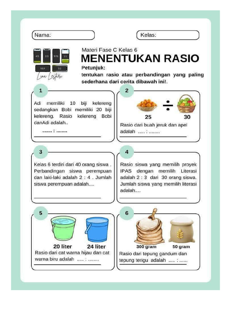 Latihan Soal Tentang Rasio | PDF