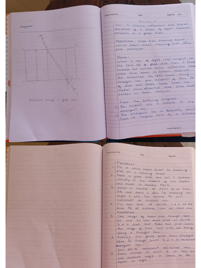 Physics - Glass Slab | PDF