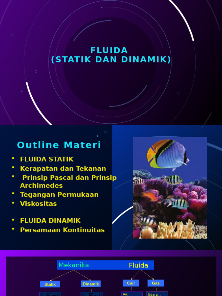 Pertemuan 8 - Fluida Statik Dan Fluida Dinamik | PDF