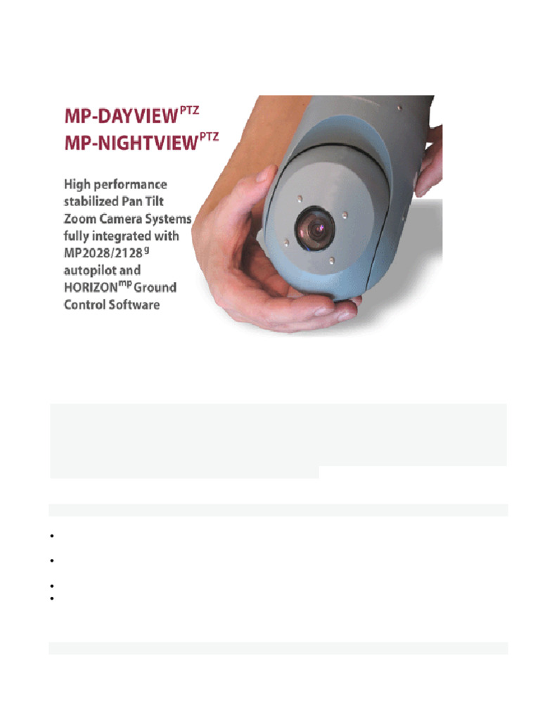 Gimbal PTZ para UAV: Day/Night Vision | PDF | Imagen
