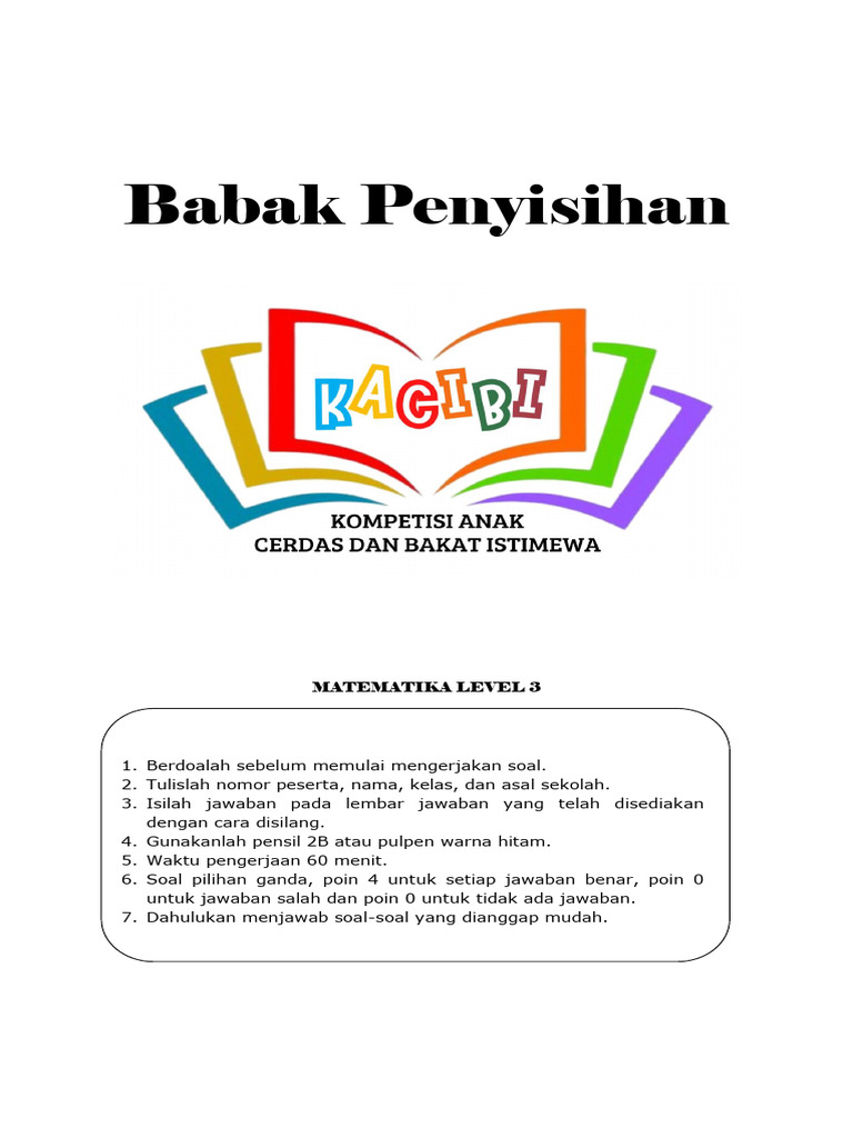 SOAL MTK LEVEL 3 | PDF