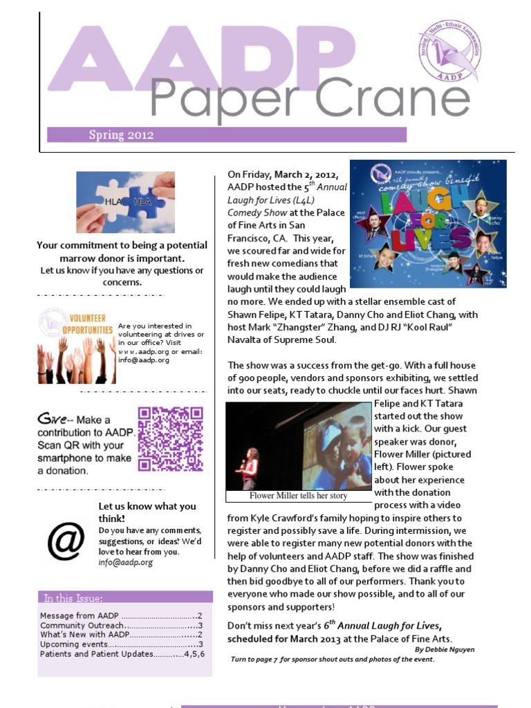 AADP Spring 2012 Update | PDF | Organ Donation | Leukemia