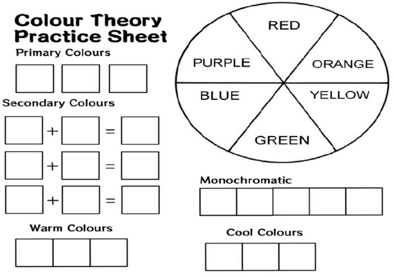 Colour Theory Practice Sheet | PDF