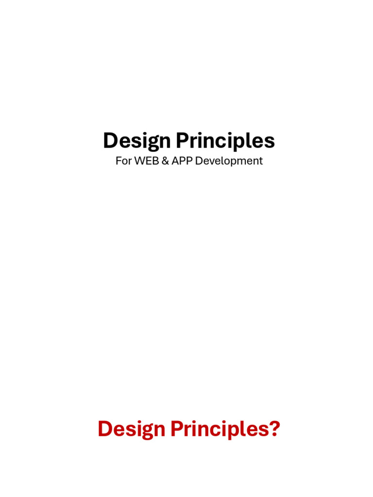 Design Principles | PDF