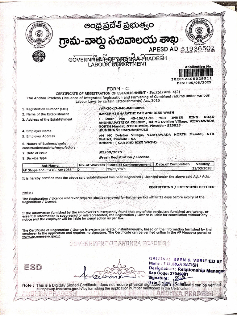 Kumbha Labour Licence | PDF