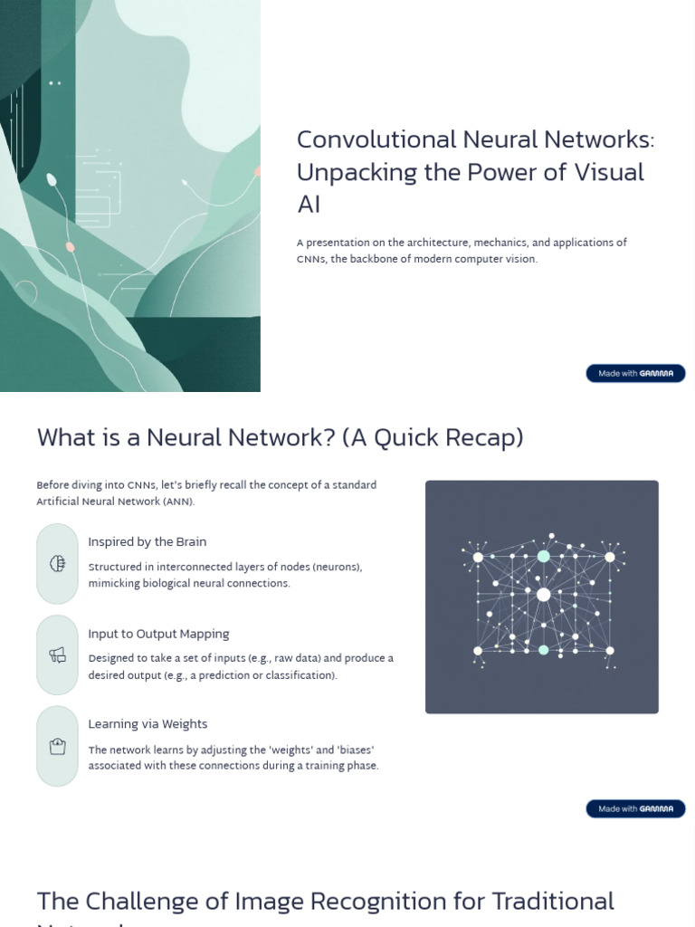 Convolutional Neural Networks Unpacking the Power of Visual AI | PDF ...