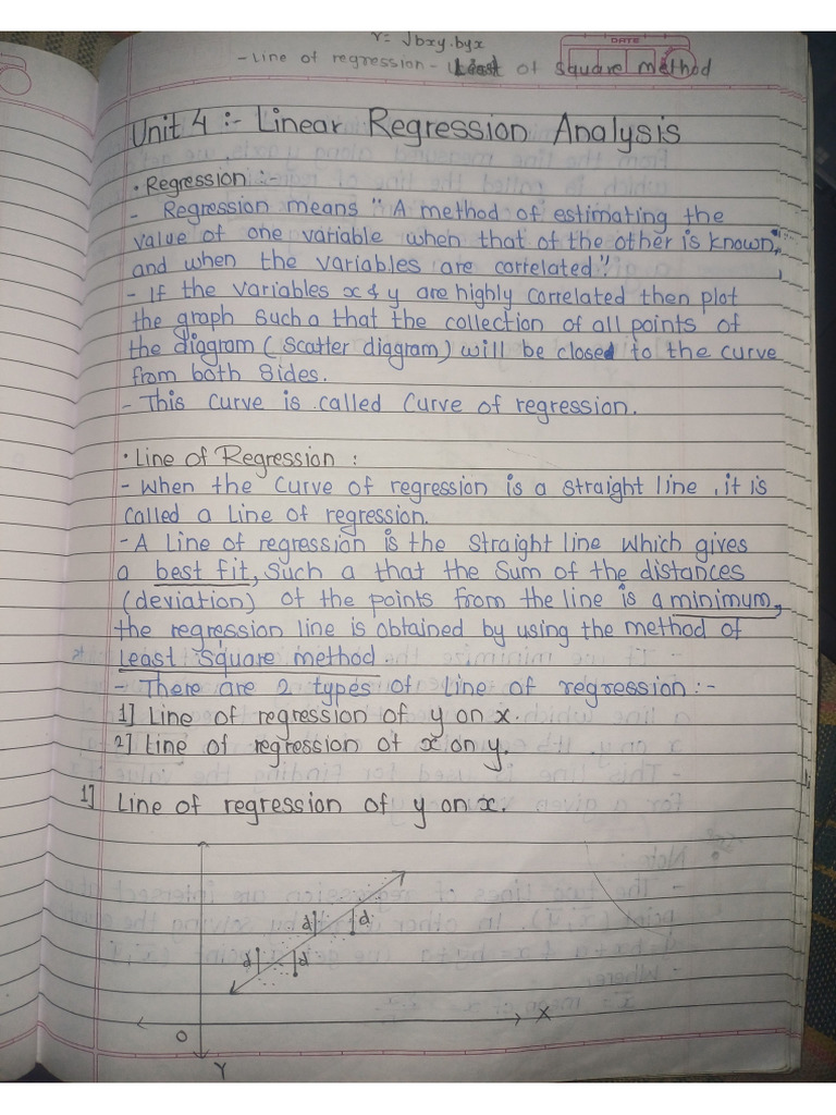 Unit 4 Linear Regression | PDF