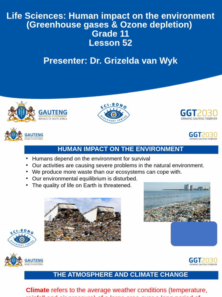 Human Impact on Climate Change and Ozone | PDF | Greenhouse Gas | Ozone ...