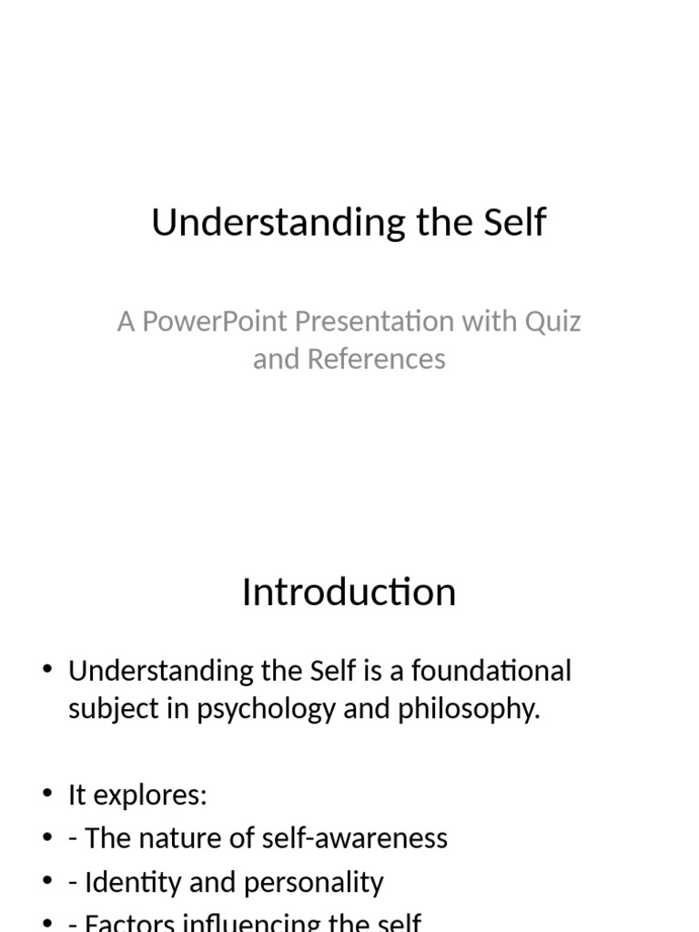 Exploring Self-Awareness and Identity | PDF