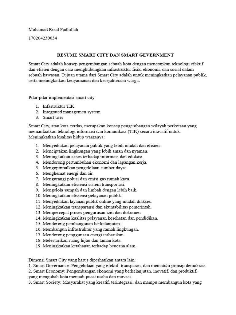 Mohamad Rizal Fadhillah_170204230034_resume e Government | PDF