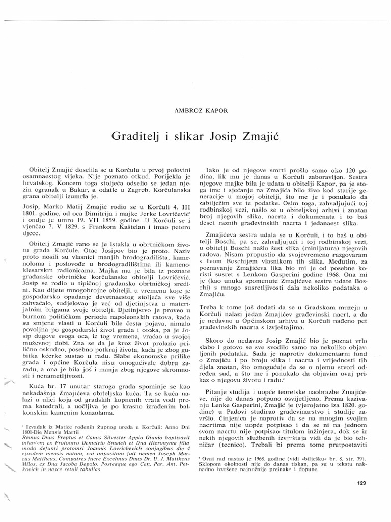Graditelj I Slikar Josip Zmajić - 15 - Kapor | PDF