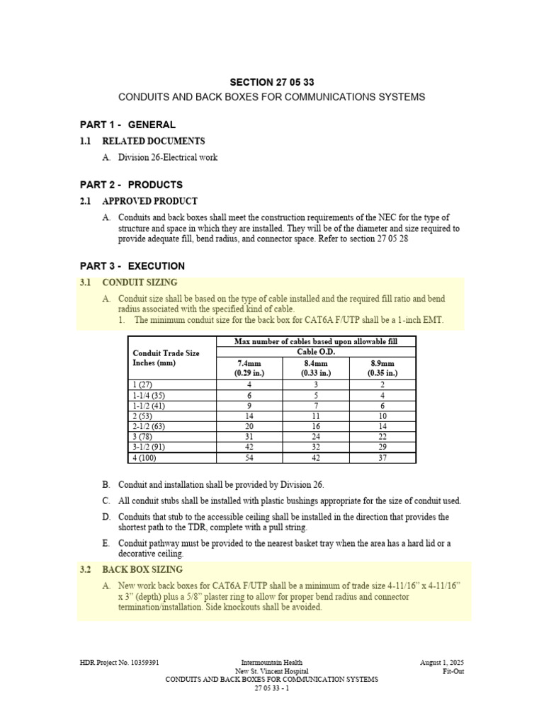 Conduits & Back Boxes for IT Systems | PDF | Building Engineering ...