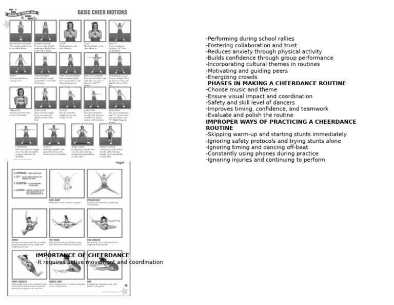 Benefits and Tips for Cheer Dance Routines | PDF