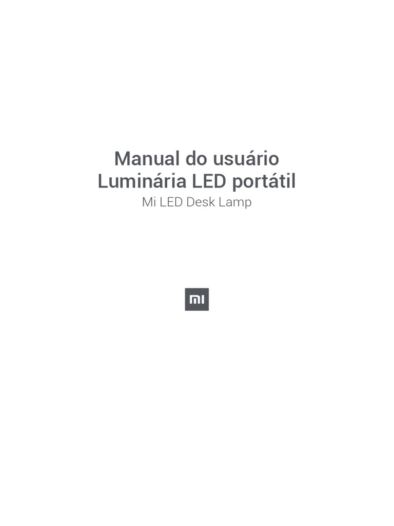 Manual Mi LED Desk Lamp v00 20190617 | PDF | Cópia de segurança | Diodo ...