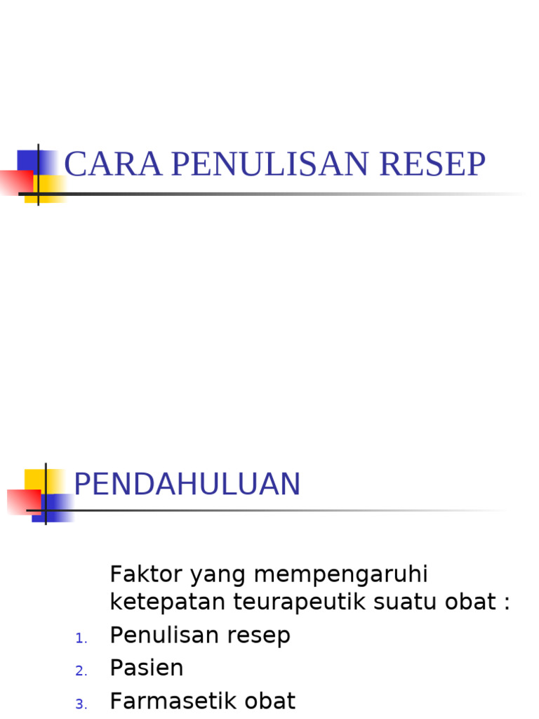 Penulisan Resep | PDF