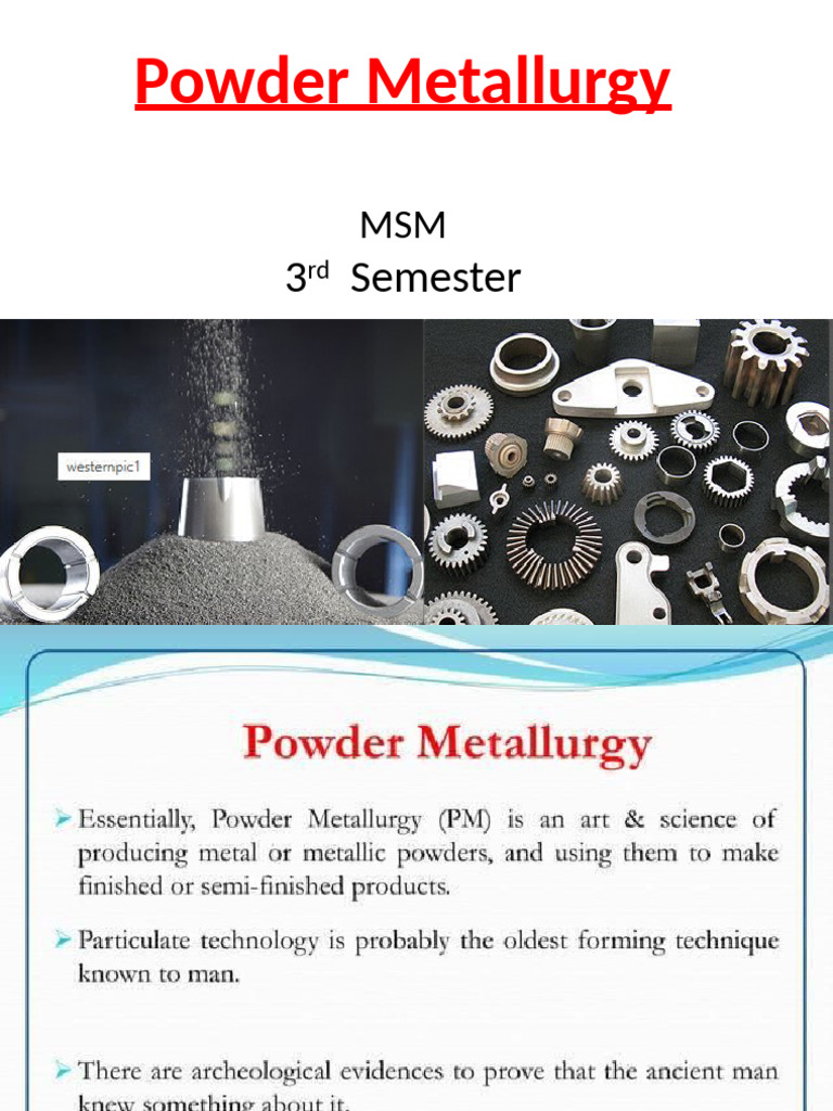 Powder Metallurgy - NK Sir | PDF