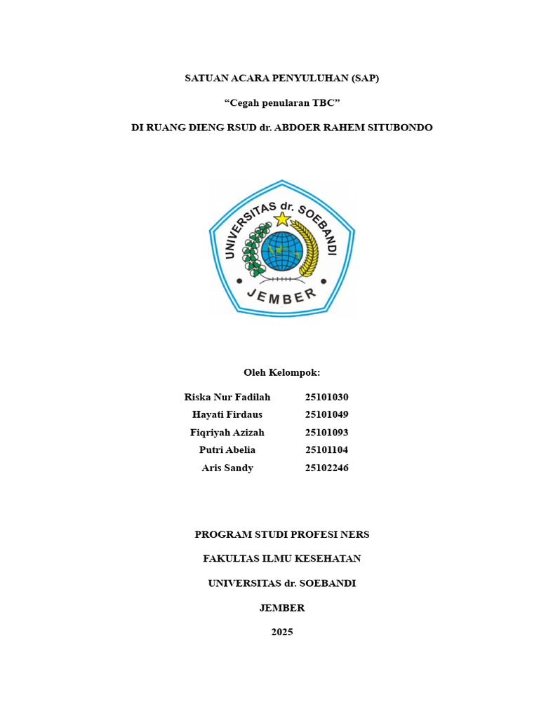 Cegah Penularan TBC di RSUD Situbondo | PDF