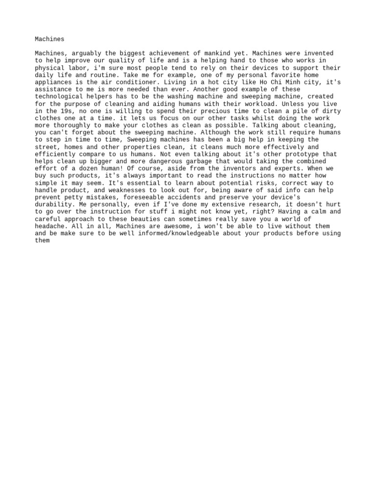 Machines | PDF