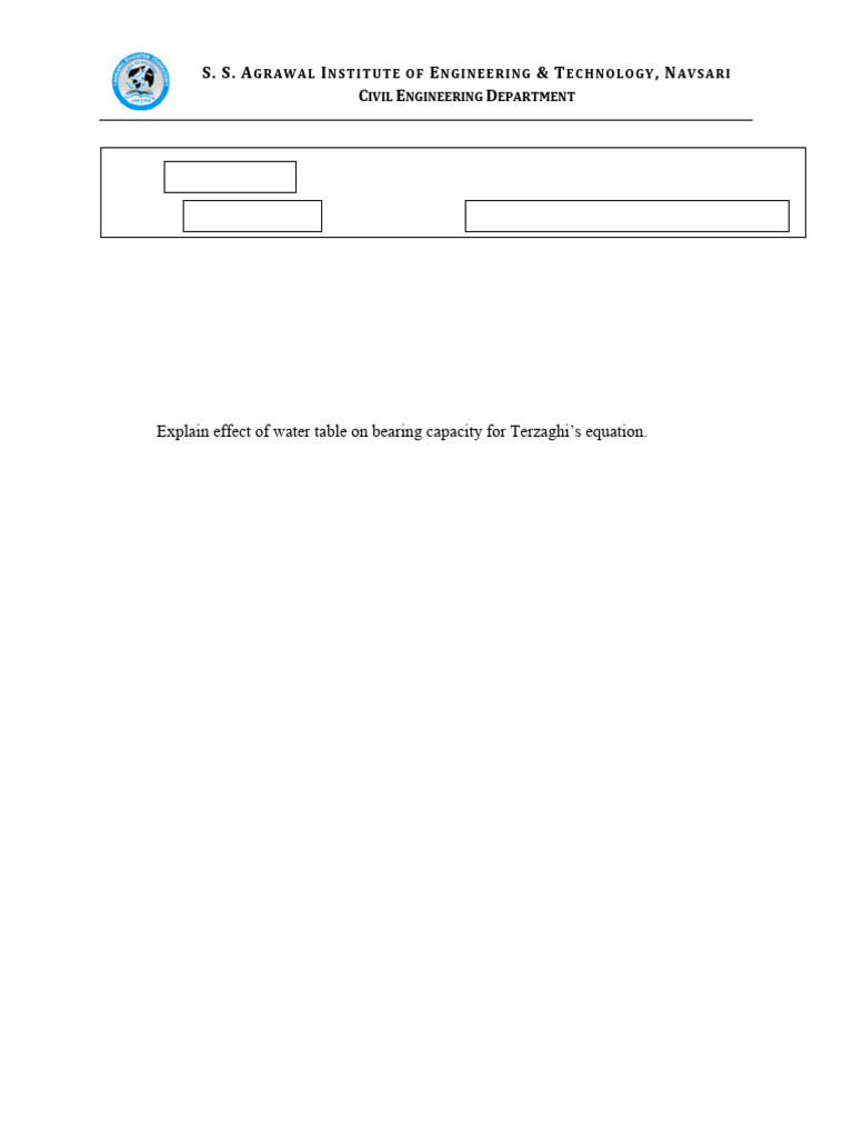 Foundation Engineering Question Bank | PDF