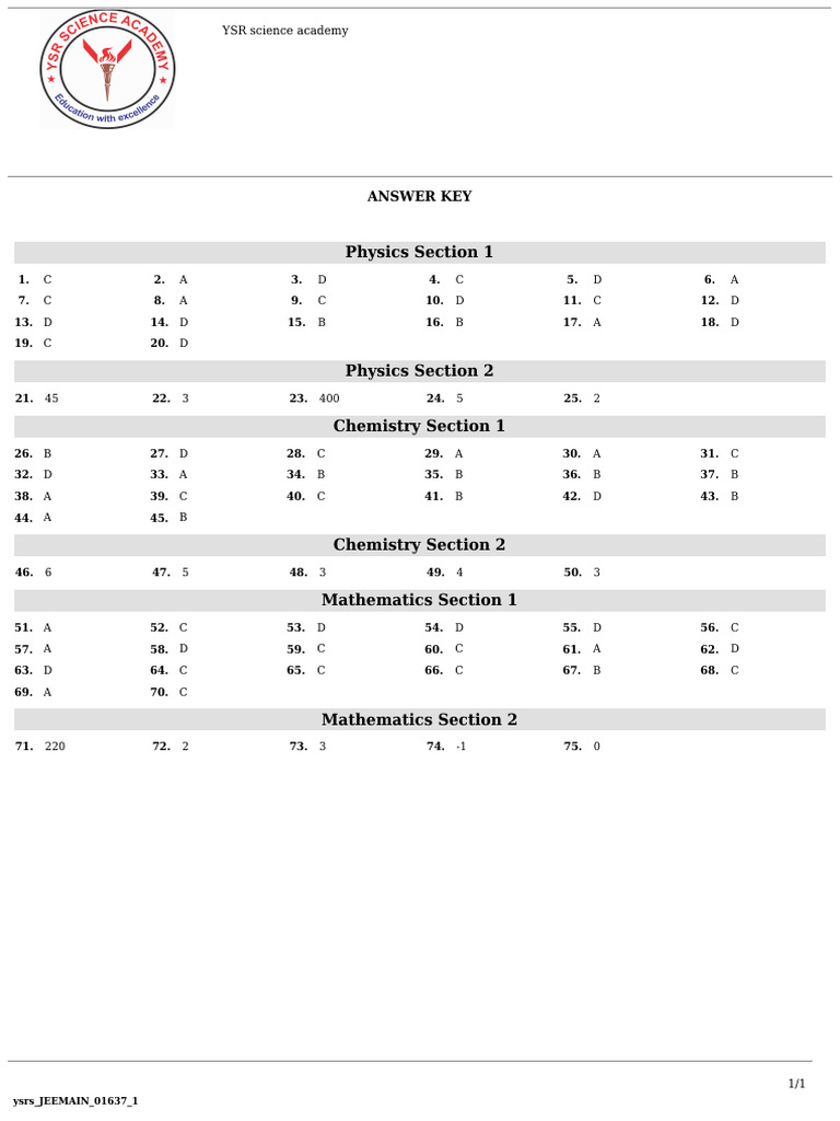 12TH AJT 25 10 2025 Answer_key | PDF