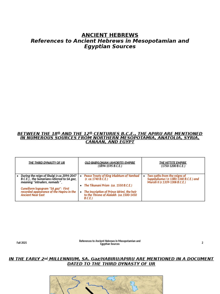 H300-F2025 - References To Ancient Hebrews in Mesopotamian and Egyptian ...