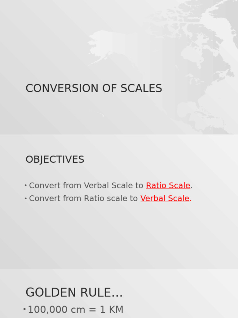 Conversion of Scales | PDF