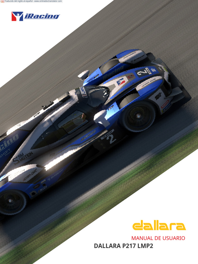 Manual del Dallara P217 LMP2 | PDF | Eje | Neumático