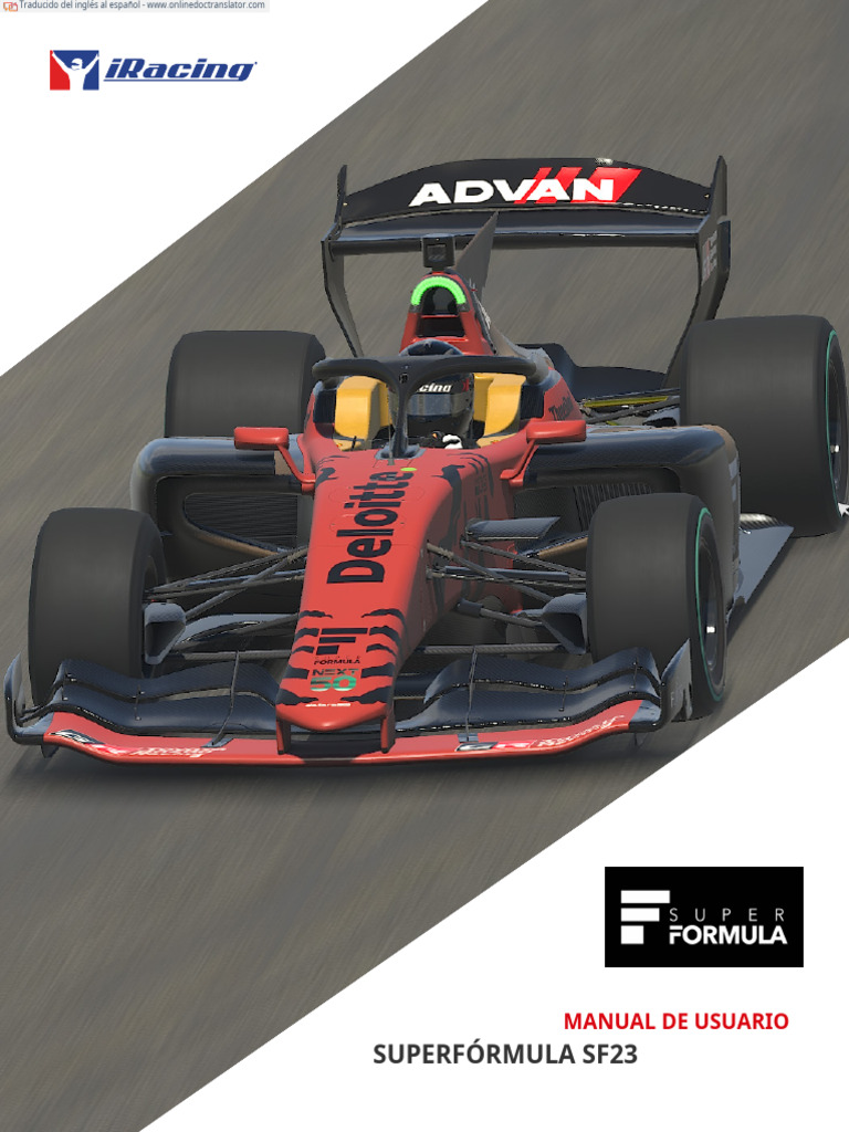 Super Formula SF23 V4.en - Es | PDF | Arrastrar (Física) | Neumático