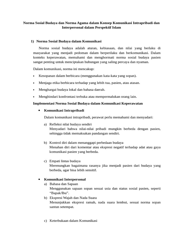Norma Sosial Budaya Dan Agama | PDF