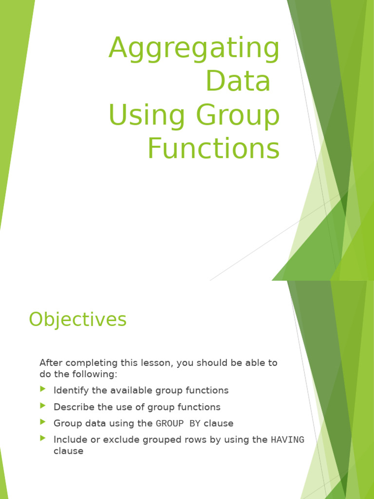 Aggregate Function Oracle | PDF | Computer Programming | Software ...