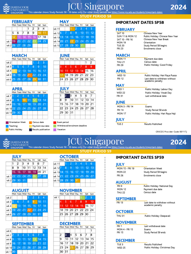 2024 Academic Calendar SP58 and SP59 | PDF | Religious Holidays ...