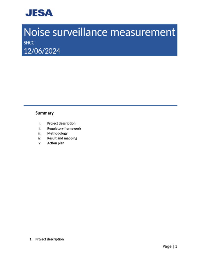 Construction Noise Surveillance Report | PDF | Noise | Measurement