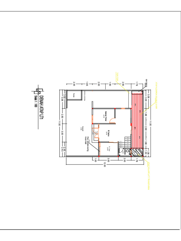 Denah Atap 1 | PDF