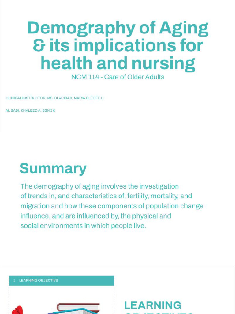 Demographics of Aging | PDF