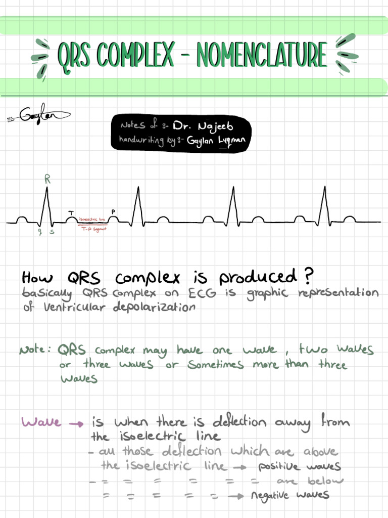 Understanding QRS Complex Nomenclature | PDF | Electrocardiography ...