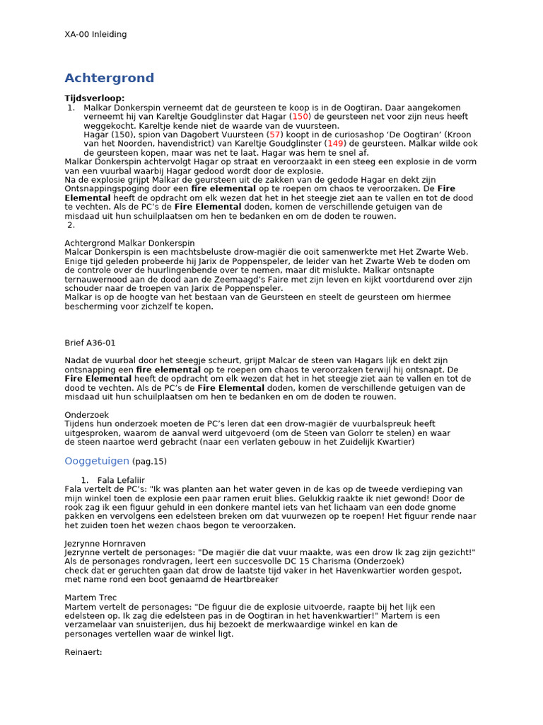 XA-00 Inleiding | PDF