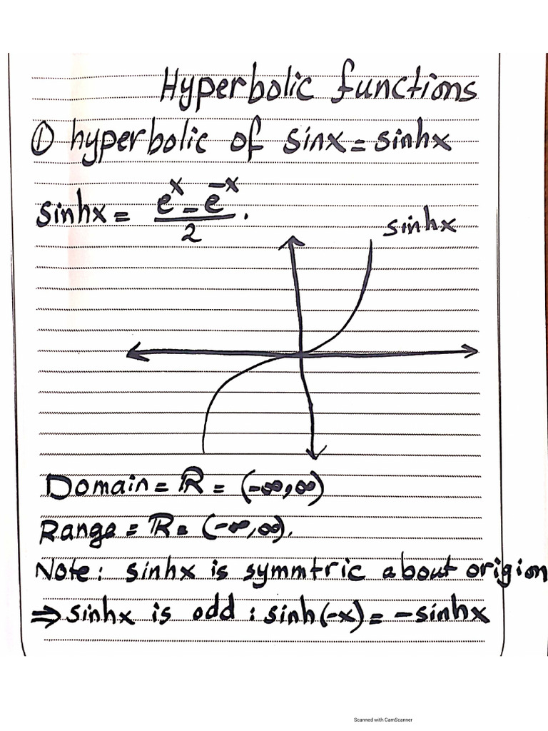 Hyperbolic Functions | PDF