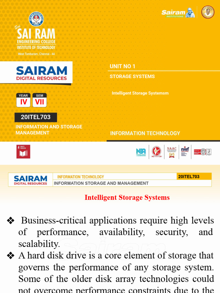 1.9 Intelligent Storage Systems | PDF | Computer Data Storage | Cache (Computing)
