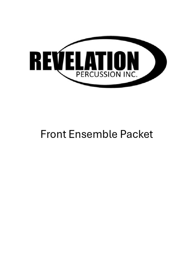 2026 Front Ensemble Packet | PDF