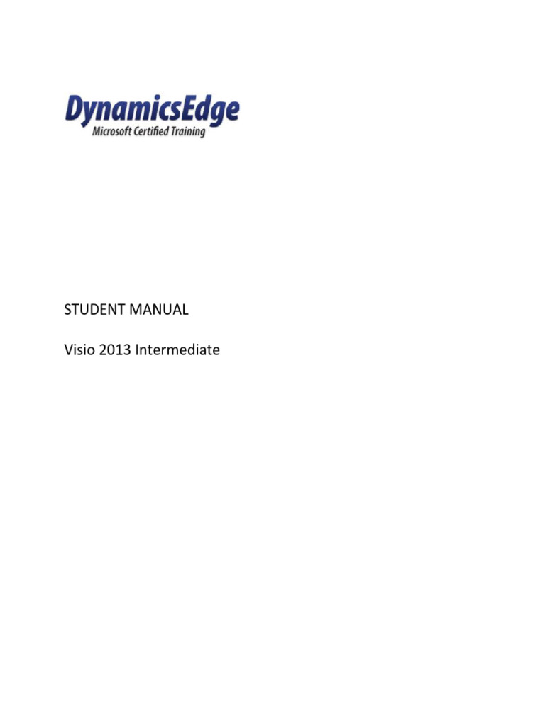 Visio 2013 Intermediate Student Manual | PDF | Software | System Software