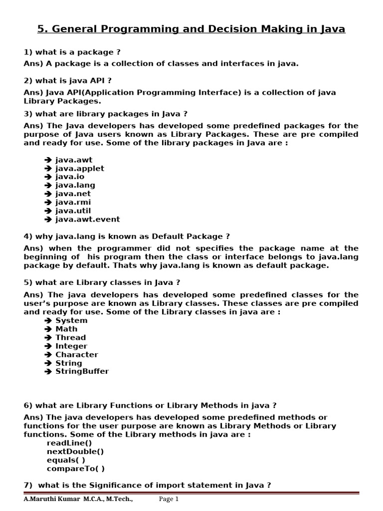 Bluej Theory - 5 & 6 Chapters - 2025 28062025 1751120861 | PDF | Control Flow | Java ...