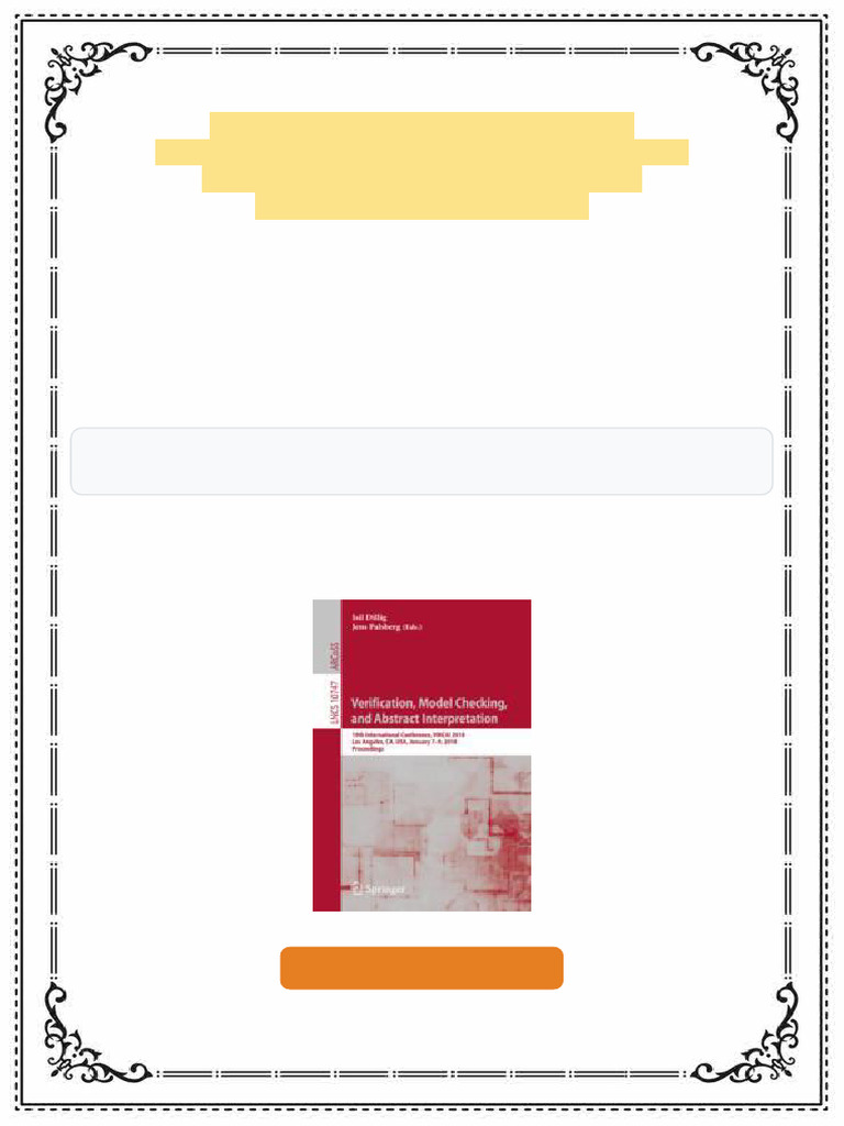 Verification Model Checking and Abstract Interpretation 19th ...