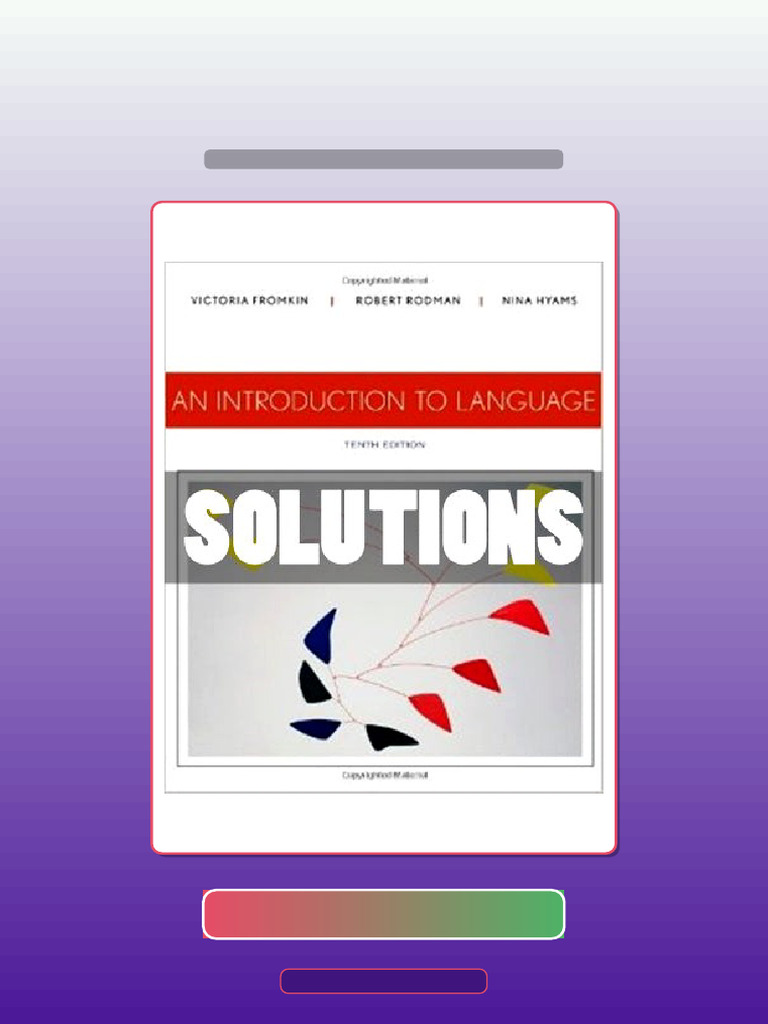Ultimate Bundle an Introduction to Language 10th Edition Fromkin eBook ...
