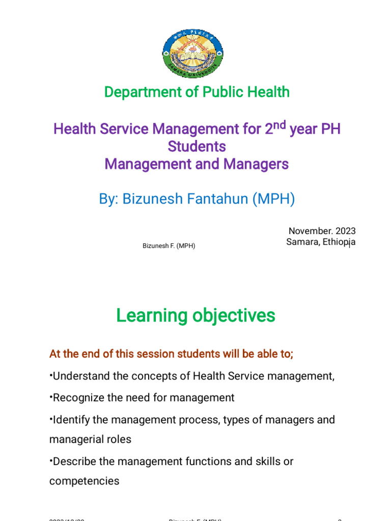 Health Service Management Overview | PDF | Human Resources | Skill