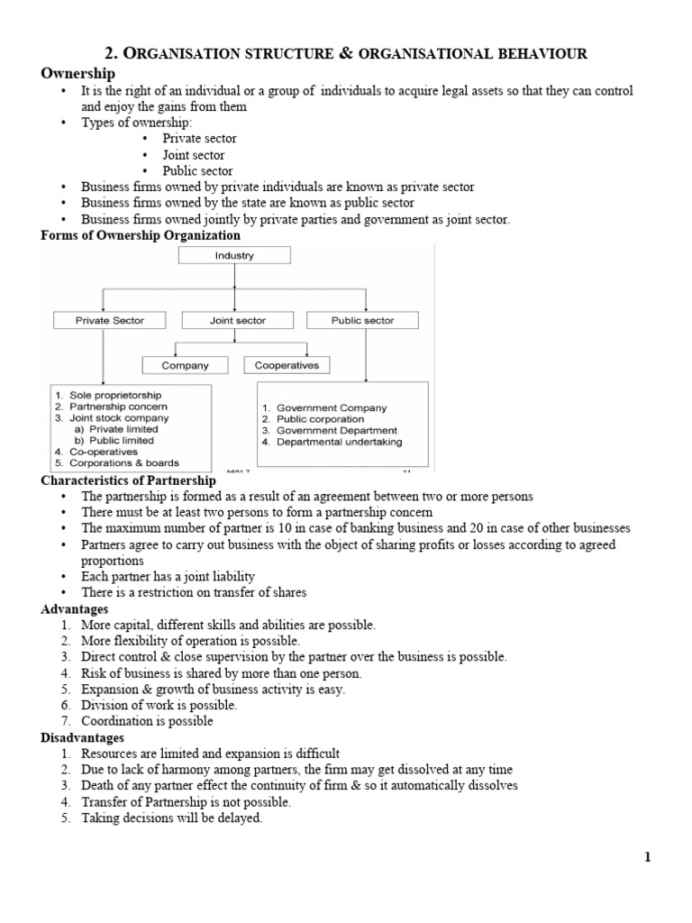 Organisation Structure & Organisational Behaviour.. | PDF | Leadership ...
