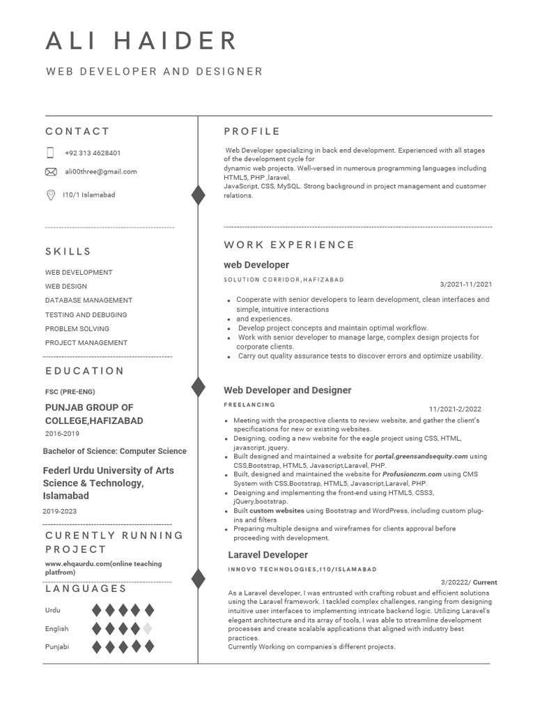 Ali Haider laravel dev | PDF | Software Engineering | Computer Engineering