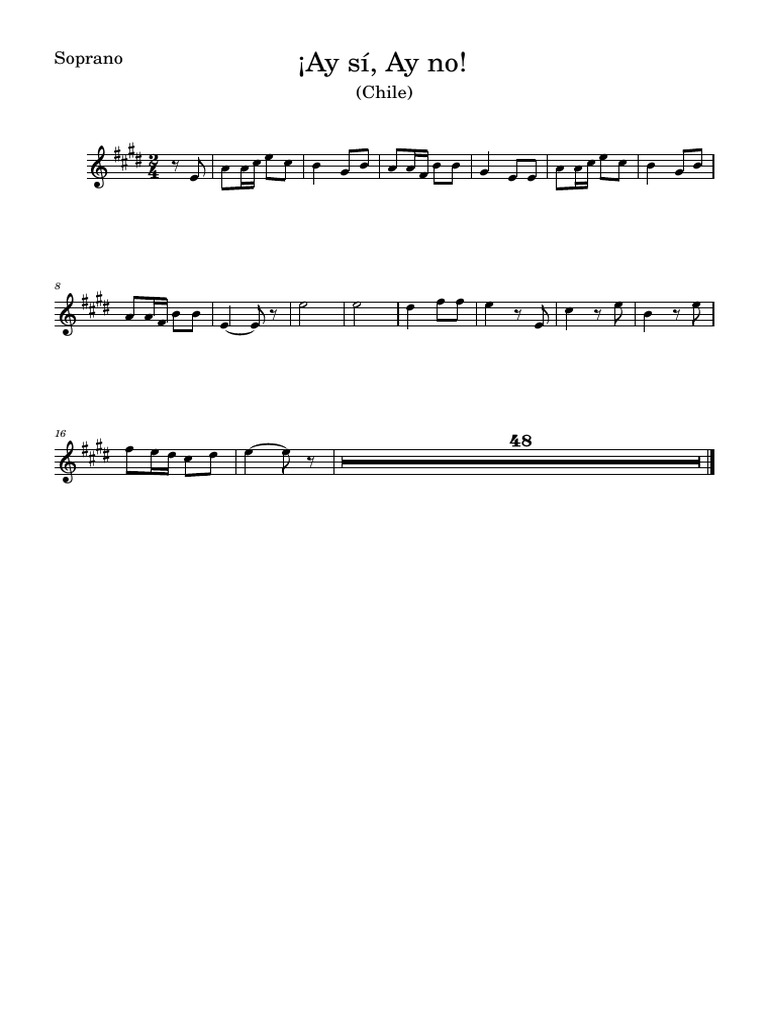 ¡Ay Sí, Ay No!-Soprano | PDF