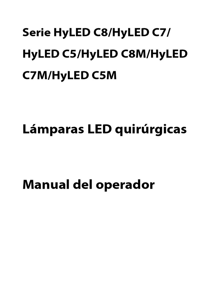 Manual C Series | PDF | Diodo emisor de luz | Dispositivo médico