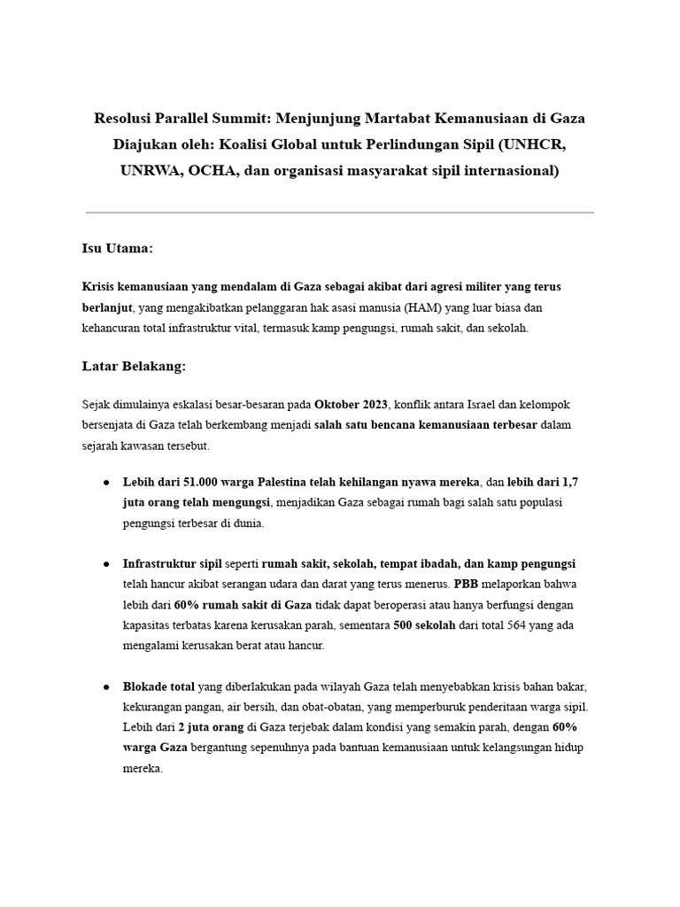 Draft Resolusi PBB - Google Dokumen | PDF