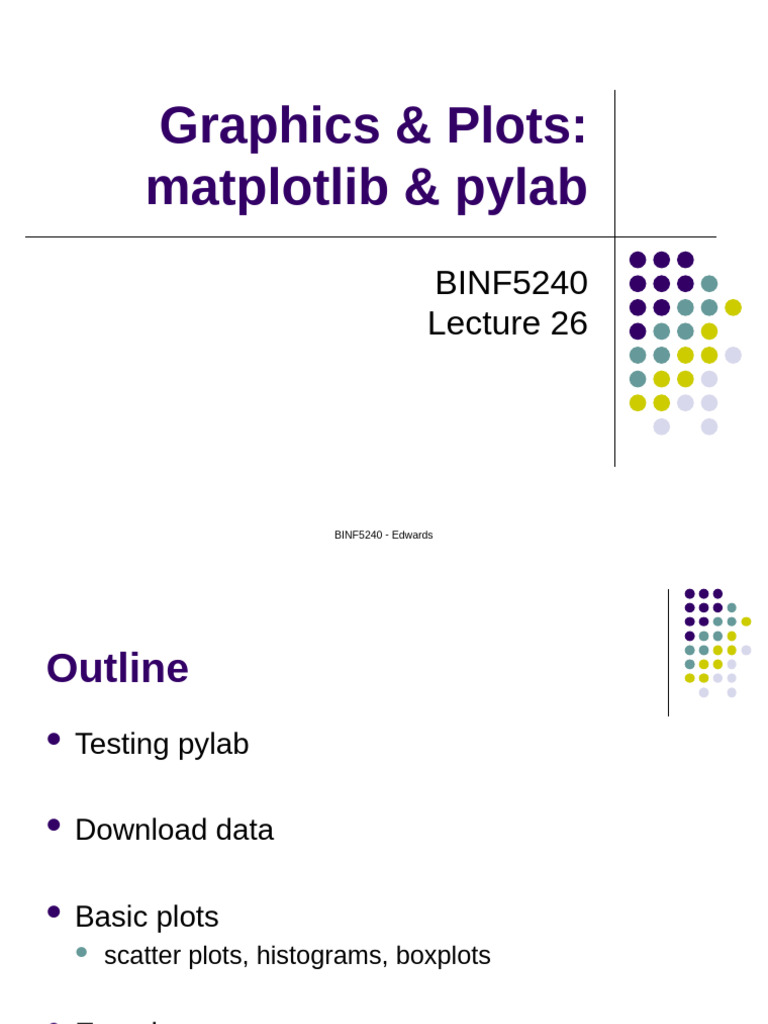 Graphics and Plots Using Matplotlib and Pylab | PDF | Computing | Computer Programming